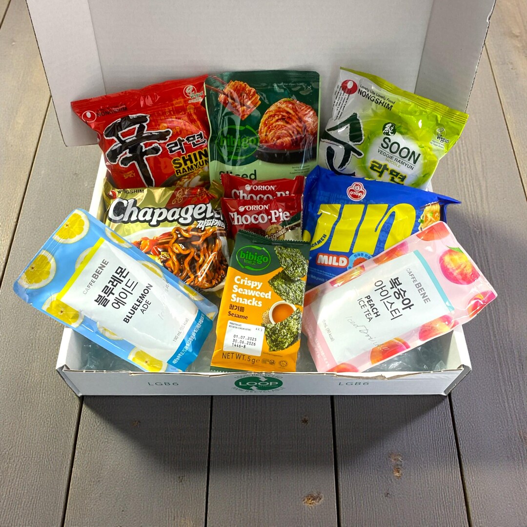 Korean Instant Noodles Gift Box | Ready-to-eat Sweet Treats & Tea Snack ...