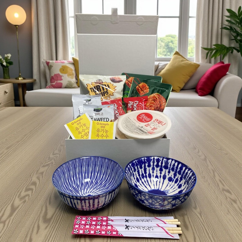 Korean Meal Hamper for Two | Rice & Kimchi Bowl Gift Set | Seaweed ...