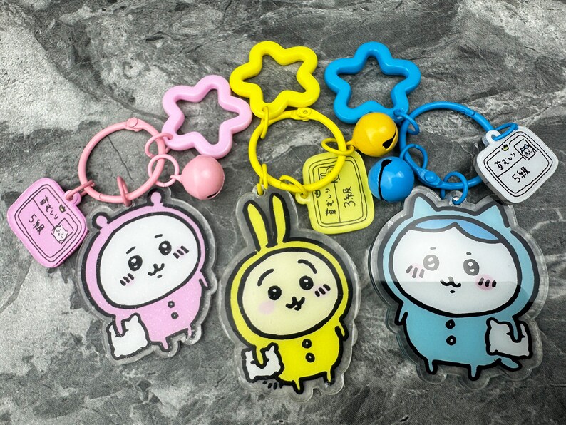 Chiikawa Pyjama Keychain Chiikawa Keychain Chiikawa Bag Charm Hachiware ...