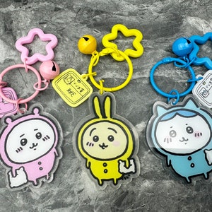 Chiikawa Pyjama Keychain Chiikawa Keychain Chiikawa Bag Charm Hachiware ...