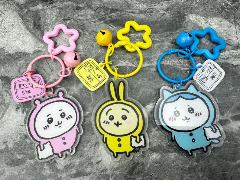 Chiikawa Pyjama Keychain Chiikawa Keychain Chiikawa Bag Charm Hachiware ...