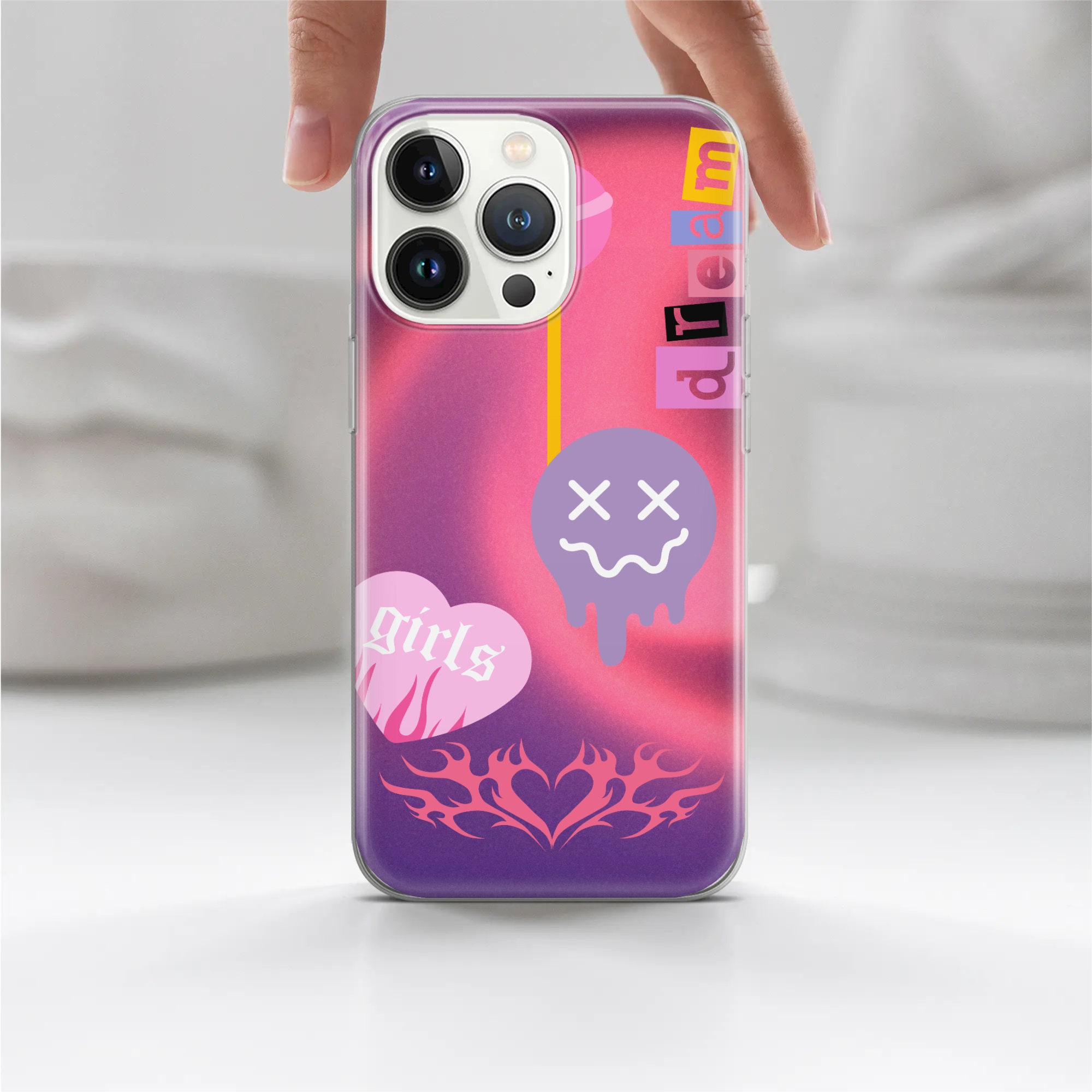 2000's Style Phone Case Girly Cover for iPhone 15pro, 14, 13, 12, 11 ...