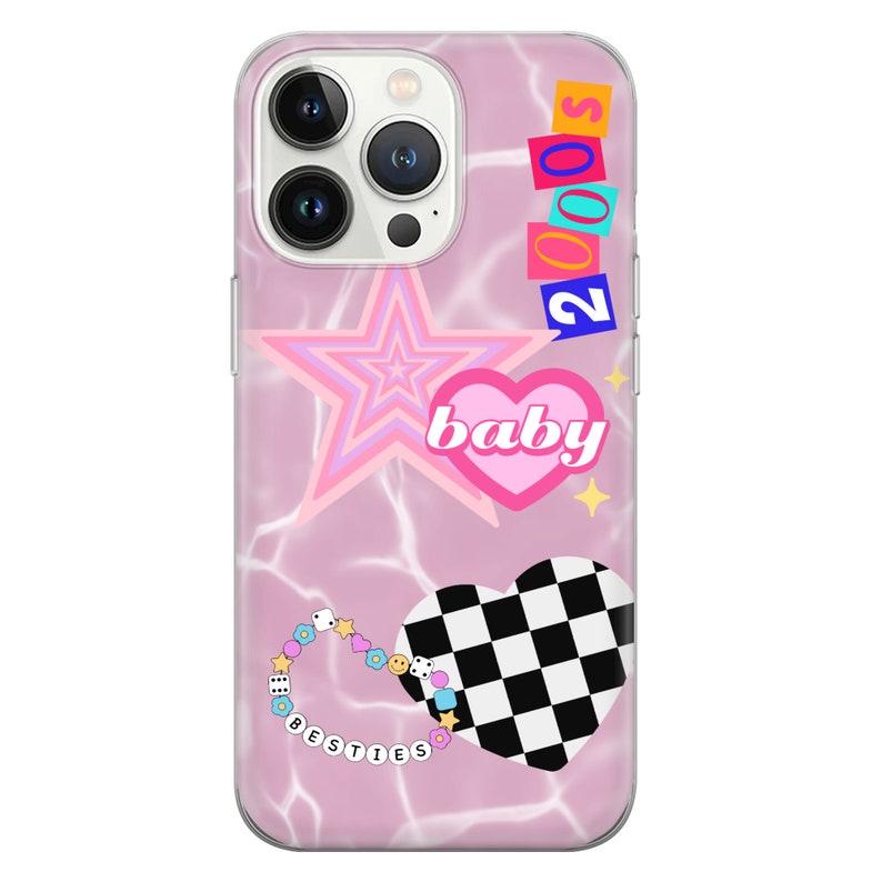 2000's Style Phone Case Girly Cover for iPhone 15pro, 14, 13, 12, 11 ...