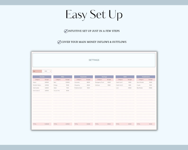 Income and Expense Tracker Spreadsheet With Excel and Google Sheets ...