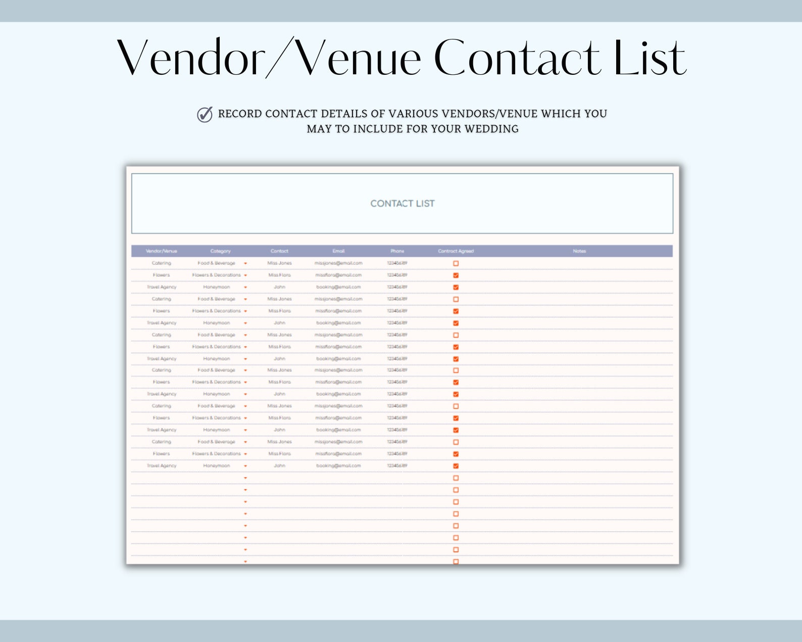 Wedding Planning Spreadsheet Template in Excel & Google Sheets, All in ...