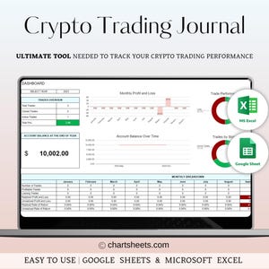 Cryptocurrency Trading Journal in Excel & Google Sheets, Simple Trading ...