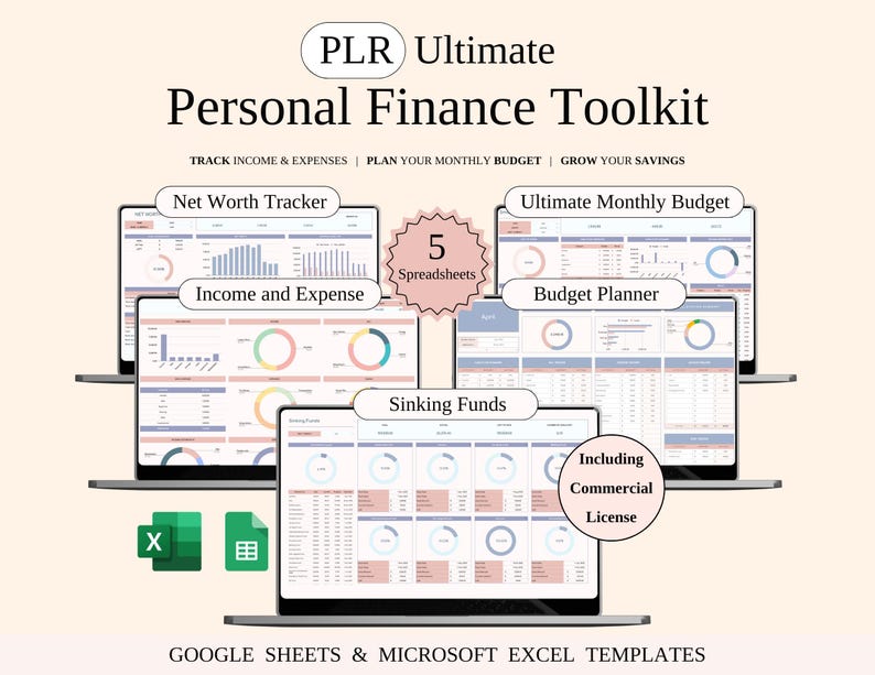 PLR Bundle - Ultimate Personal Finance Toolkit (with Resale Rights) - Etsy