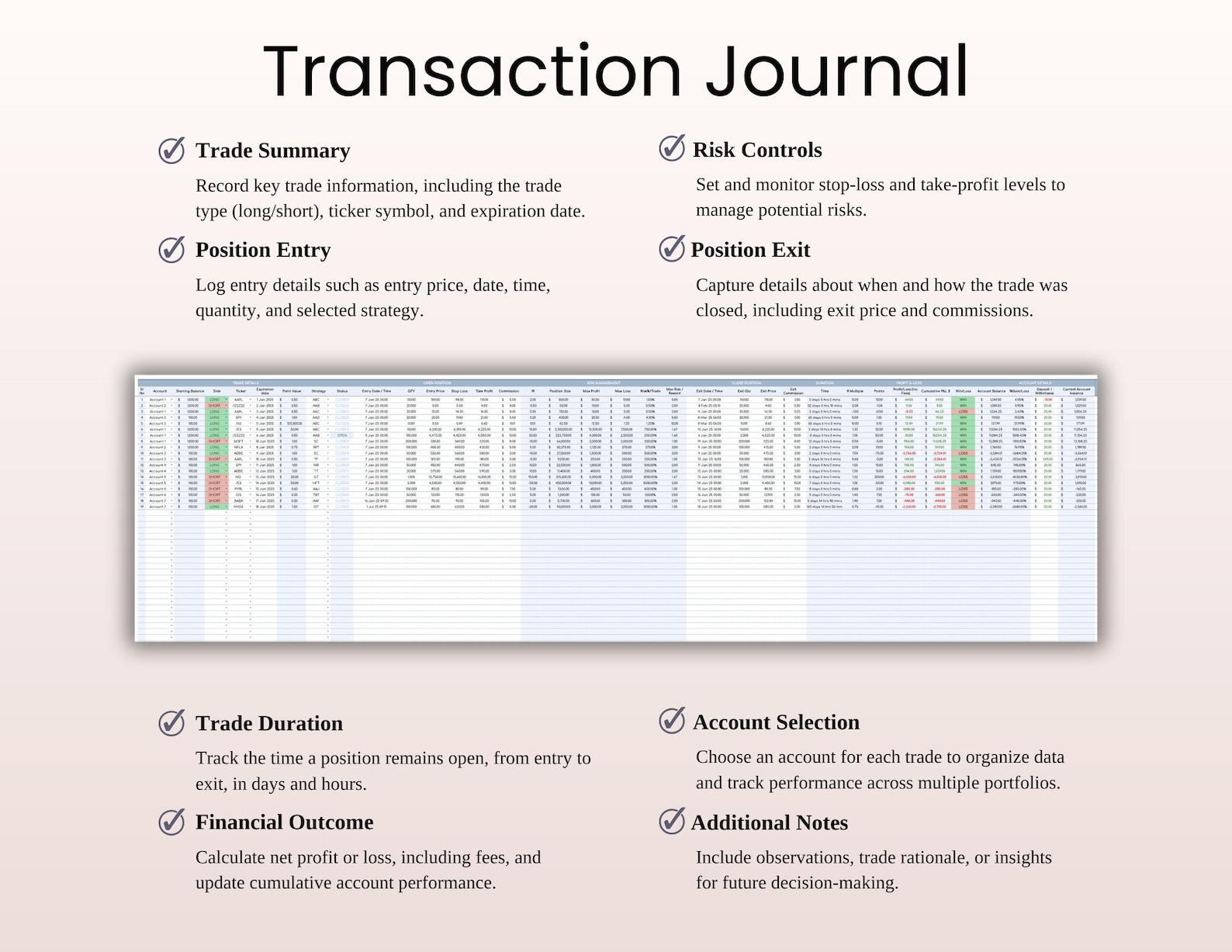 The Ultimate Futures Trading Journal Template for Google Sheets & Excel ...