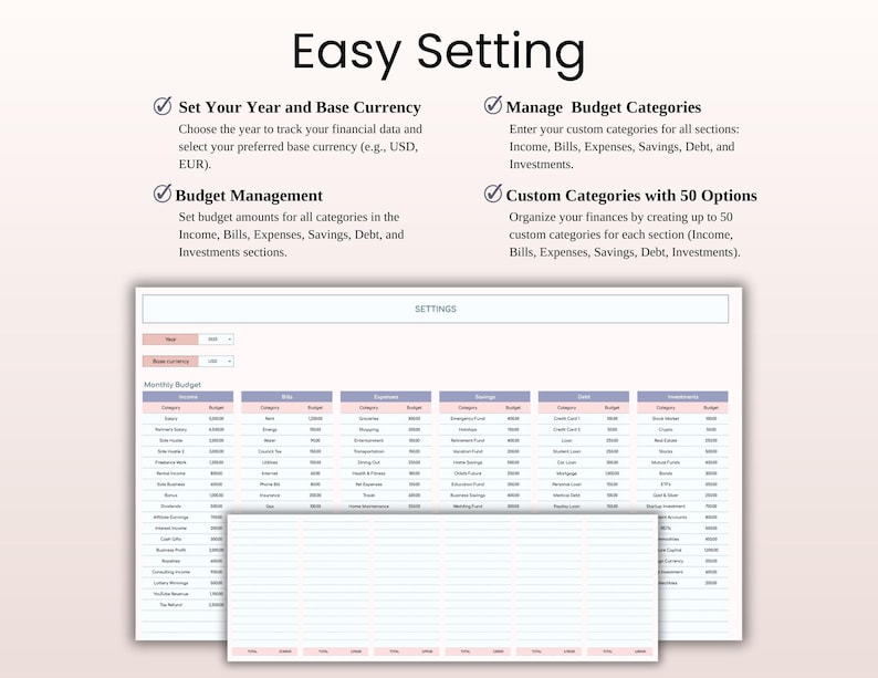 Income and Expense Tracker | Spreadsheet for Excel and Google Sheets ...