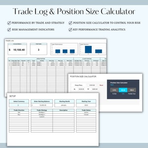 Stocks Trading Journal in Excel and Google Sheets, Position Size ...