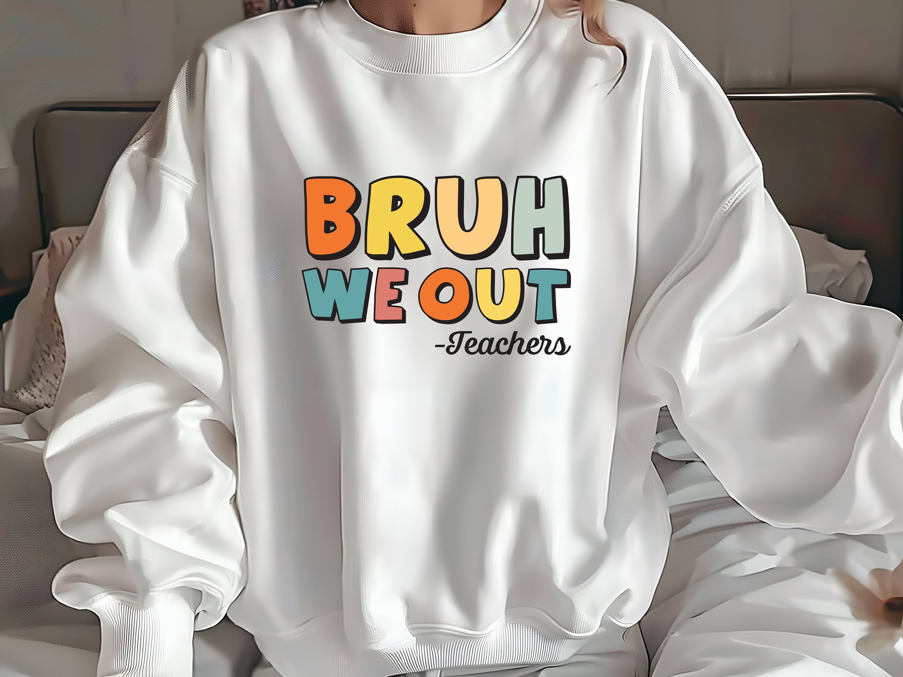 Bruh We Out Teacher Shirt, Last Day of School, Funny Teacher T-shrit ...