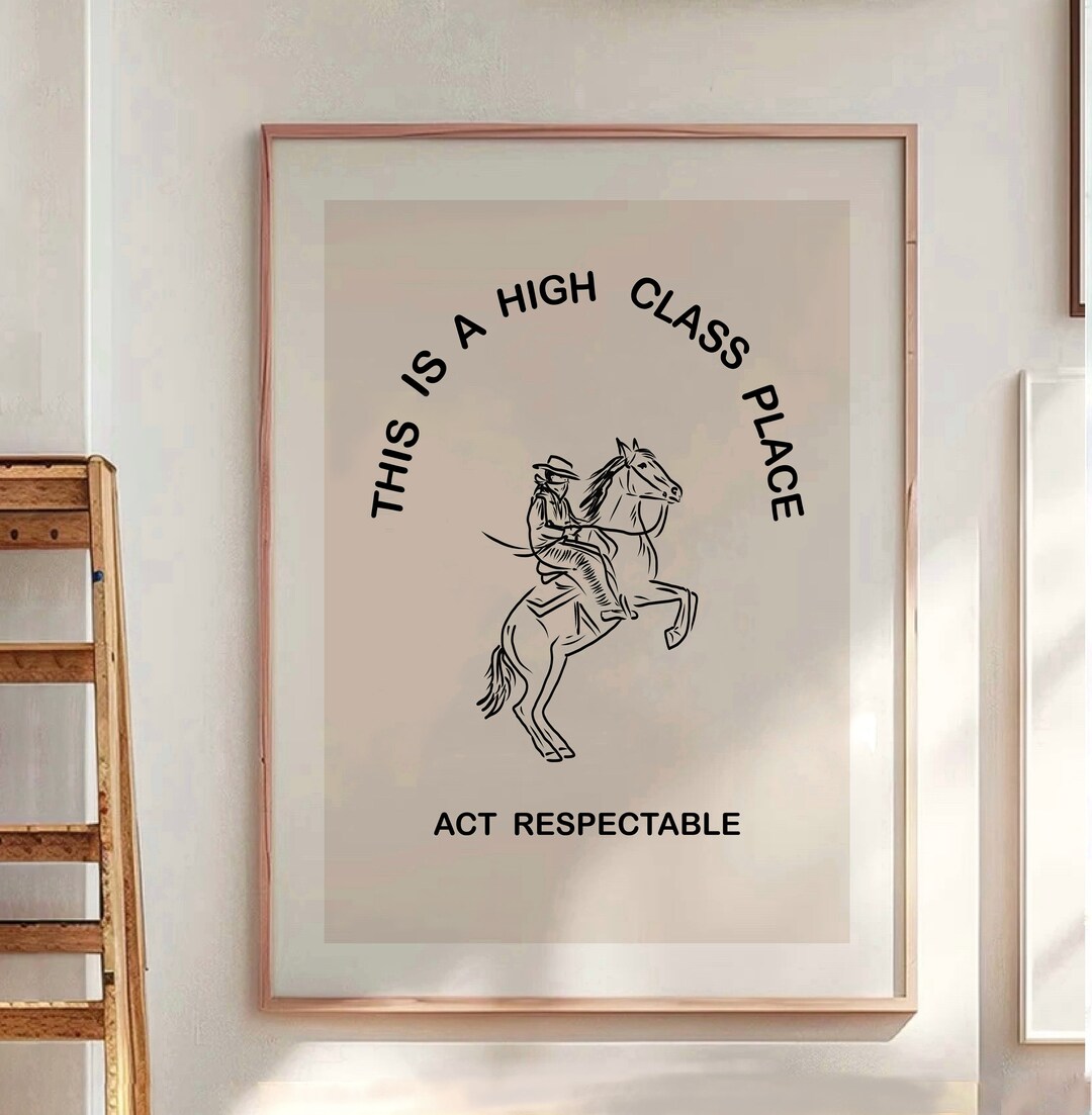 Western Art Print, Cowboy Quote Poster, Southwestern Wall Art, This is ...