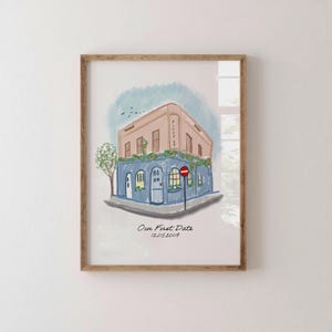 Where We Met Print, Our First Date Custom Art, Where It All Began ...