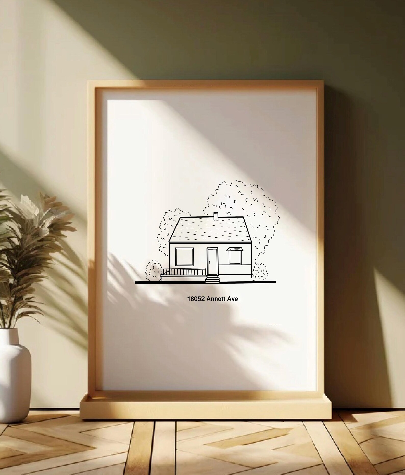 Custom House Portrait, Personalized House Illustration, New Home Line ...