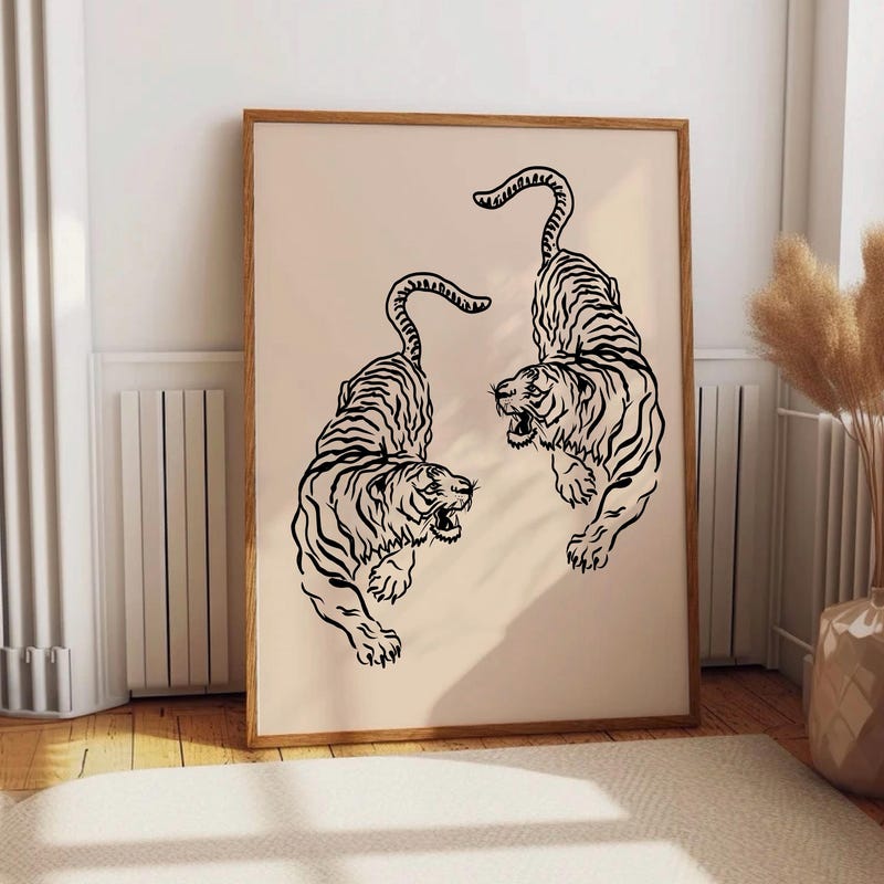 Illustration Poster Tiger - Etsy