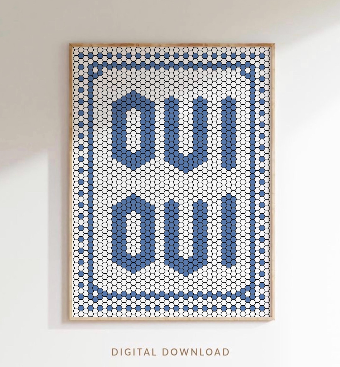 Oui Oui Art Print, Mosaic Tile Bistro Poster, Navy Blue French Quote ...