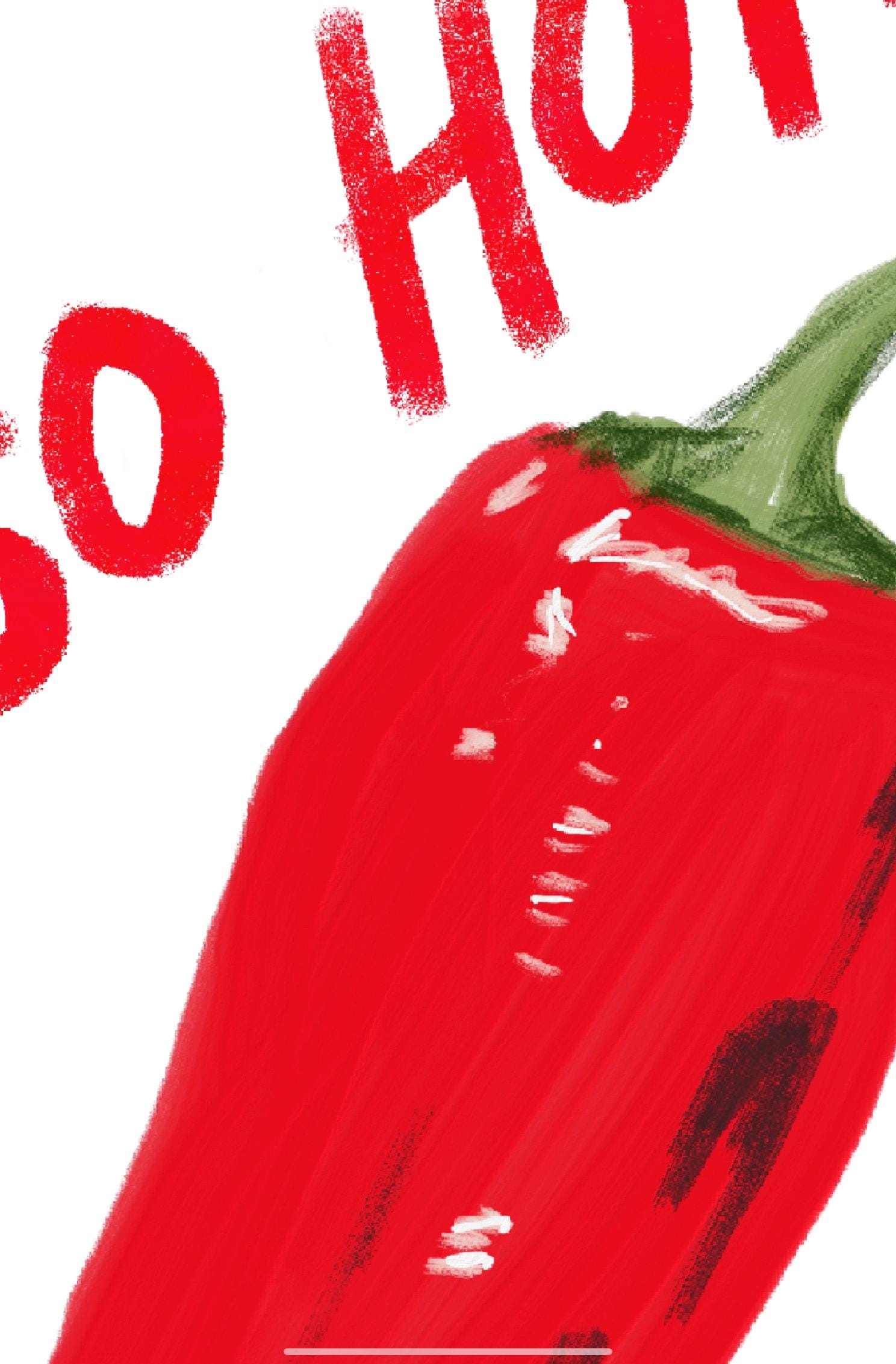 Chili Hot Pepper Art Print, Red Pepper Wall Art, Retro Kitchen Wall ...