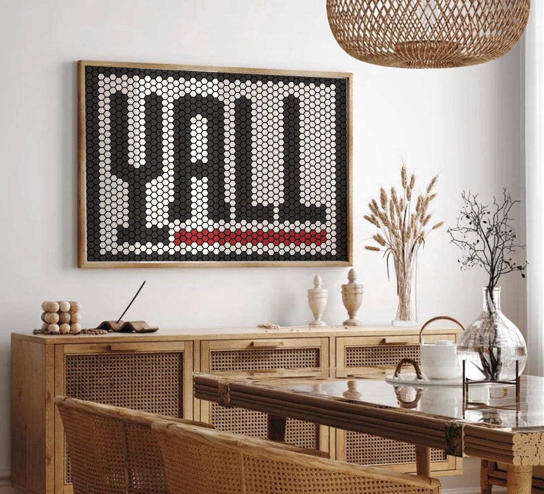 Y’all Tile Print, Yall Wall Art, Western Cowboy Typography, Yall Poster ...