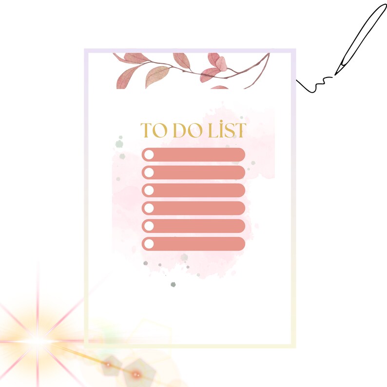 Printable to Do List Daily, Weekly To-do Pdf Planner Checklist A4 and ...
