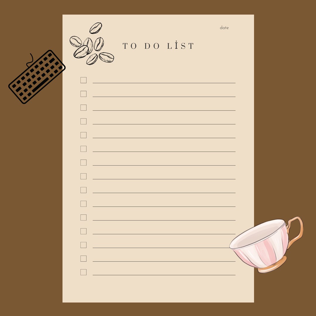 Printable to Do List Daily, Weekly To-do Pdf Planner Checklist A4 and ...