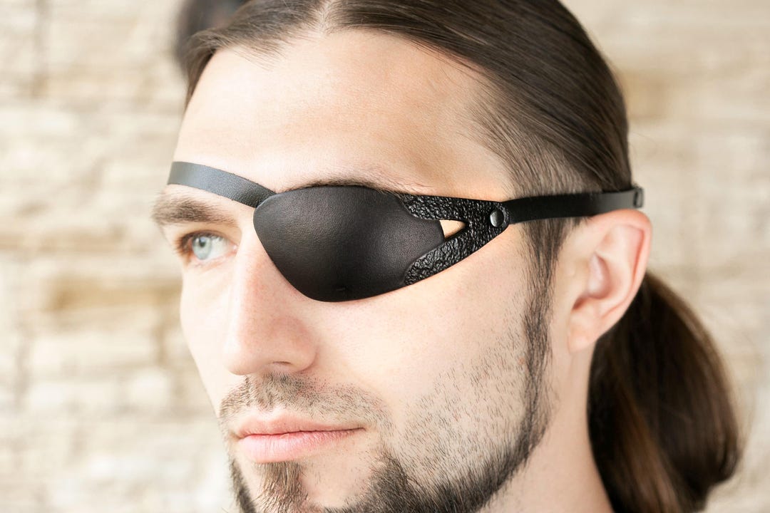 Leather Eye Patch, Eye Patch, Slim Eye Patch, Unisex Eye Patch, Man Eye Patch, Woman Eye Patch ...