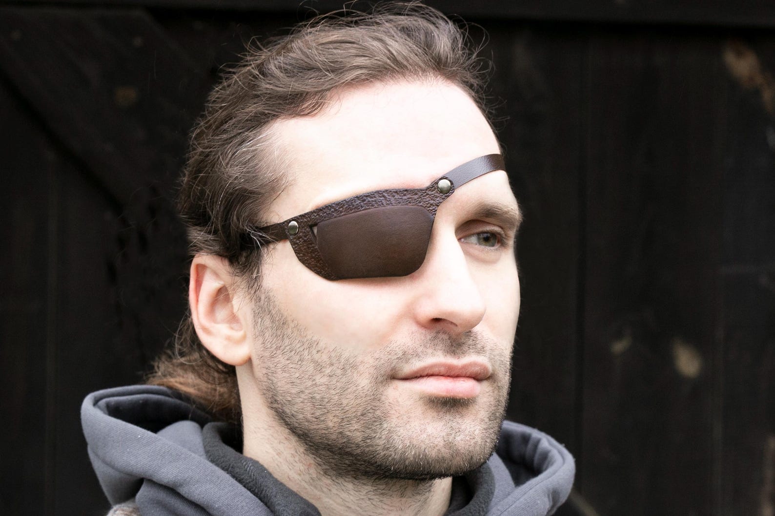 Eye Patch, Leather Eye Patch, Slim Eye Patch, Woman Eye Patch, Man Eye ...