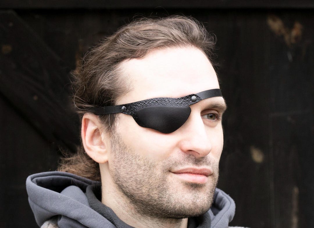 Eye Patch, Leather Eye Patch, Slim Eye Patch, Woman Eye Patch, Man Eye ...