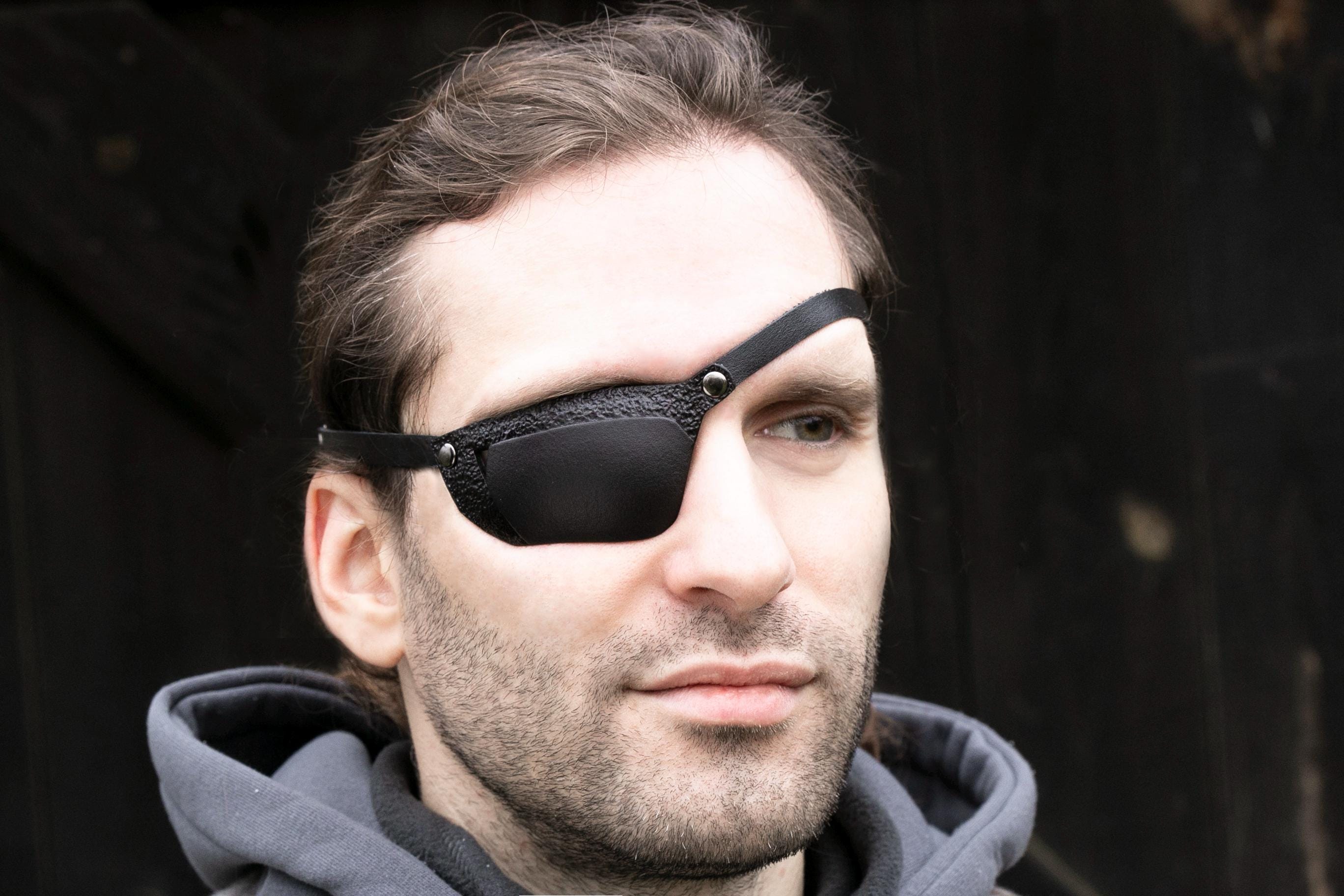 Eye Patch, Leather Eye Patch, Slim Eye Patch, Woman Eye Patch, Man Eye ...