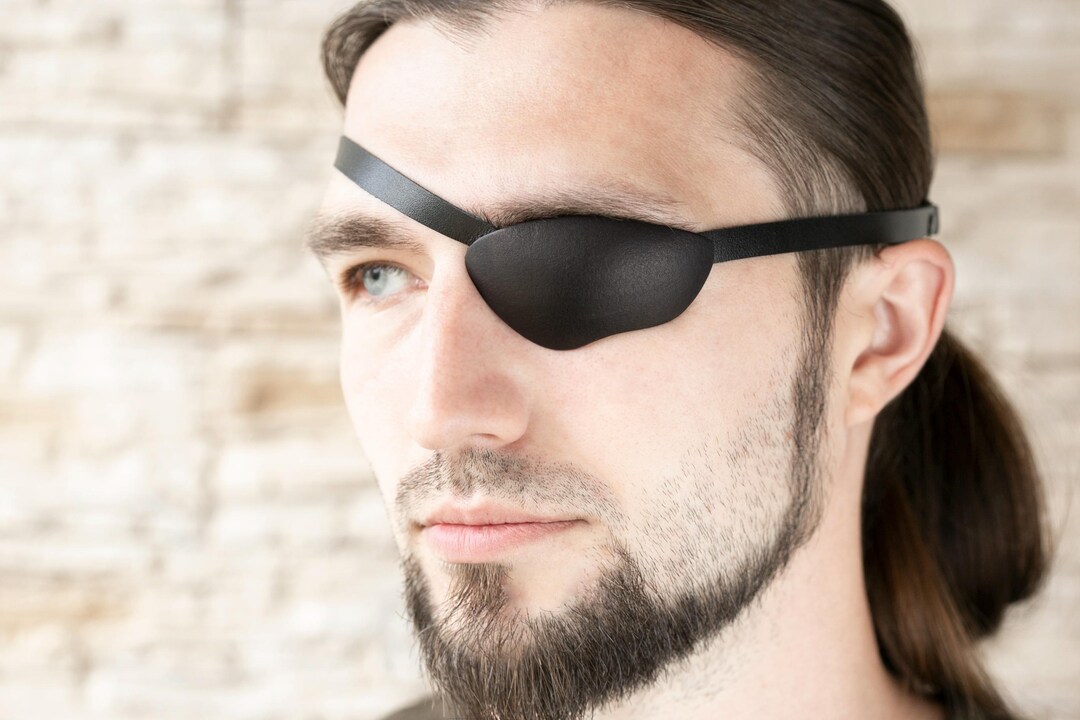 Eye Patch, Leather Eye Patch, Slim Eye Patch, Woman Eye Patch, Man Eye ...