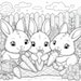 Spring Baby Animals Printable Coloring Book Pages for Adults, Children ...