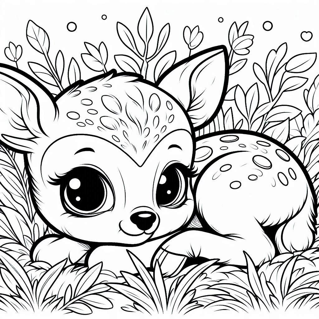 Spring Baby Animals Printable Coloring Book Pages for Adults, Children ...