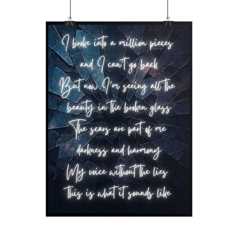 What It Sounds Like Song Lyrics Poster, Kpop Demon Hunters, Broken ...