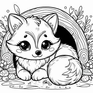 Spring Baby Animals Printable Coloring Book Pages for Adults, Children ...