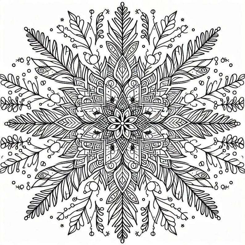 Snowflake Coloring Book Pages for All - Beautiful, Zen, Serene, Kawaii ...