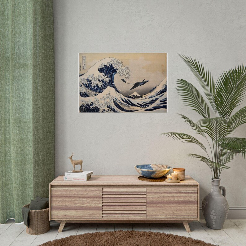 How to Train Your Dragon the Great Wave Hokusai Poster, Vintage HTTYD ...