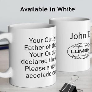 Father's Day Severance Mug, Personalized Severance Coffee Cup, Lumon ...