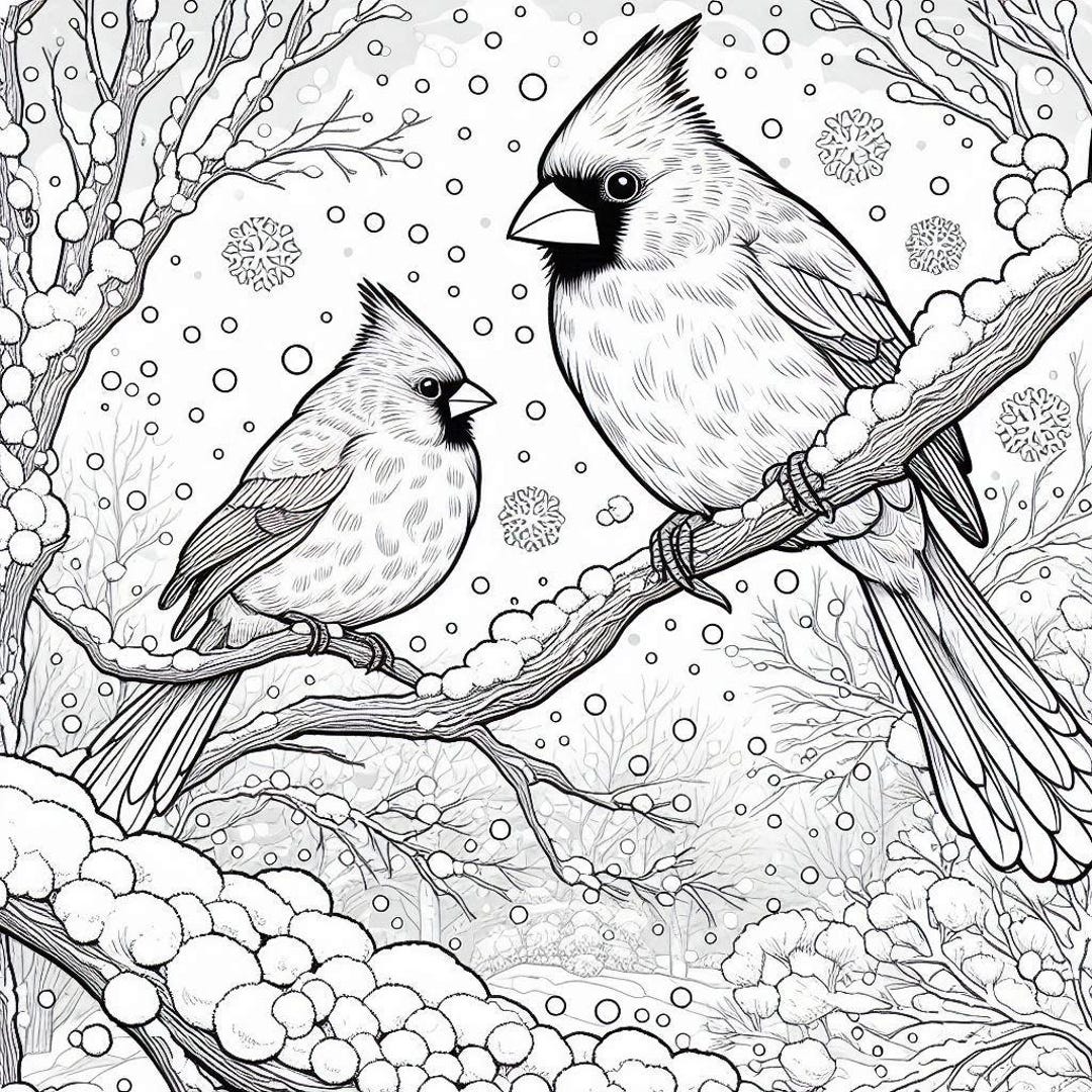 Winter Wonder Coloring Book Pages for All Ages- Printable, Digital ...