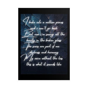 Broken Glass Lyrics Song Kpop Demon Hunters - Etsy UK