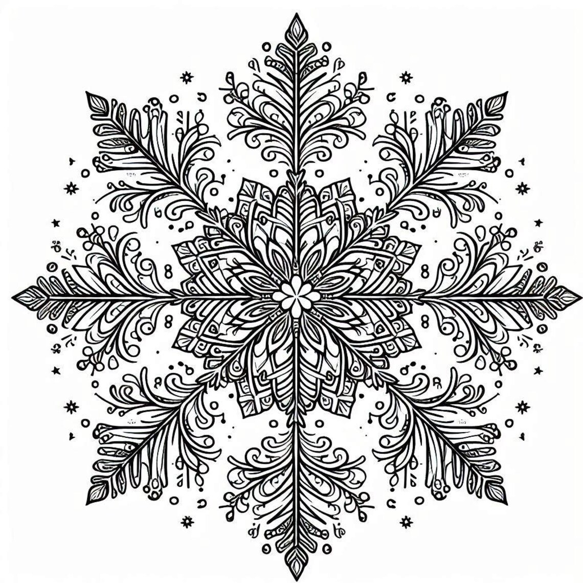 Snowflake Coloring Book Pages for All - Beautiful, Zen, Serene, Kawaii ...