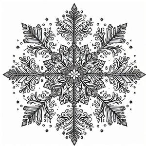 Snowflake Coloring Book Pages for All - Beautiful, Zen, Serene, Kawaii ...