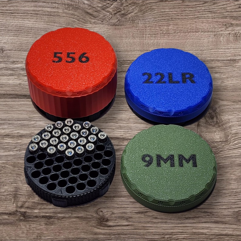 Customizable Ammo Box 9mm, 5.56, .22LR, .300 BLK, .223, .380 ACP, .45 ...