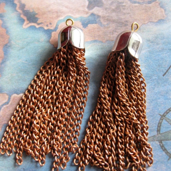 Copper Chain Tassel - Etsy