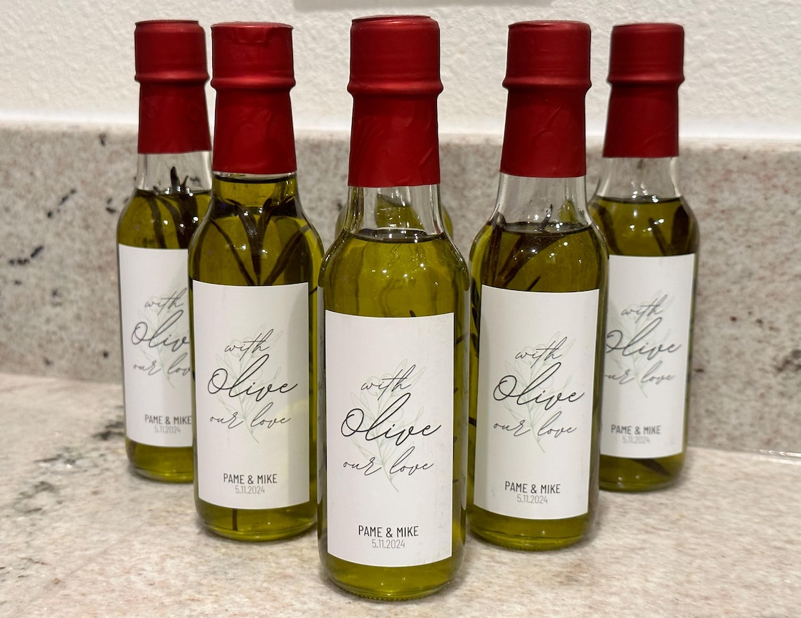 Olive Our Love Wedding Favors Party Favors Personalized Olive Oil ...