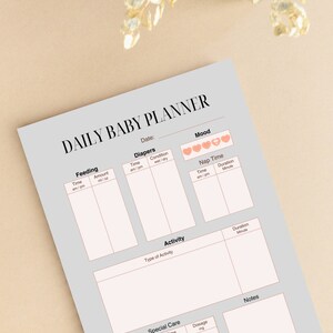 Baby Diary Newborn Tracker Printable Feeding & Diaper Log Instant ...