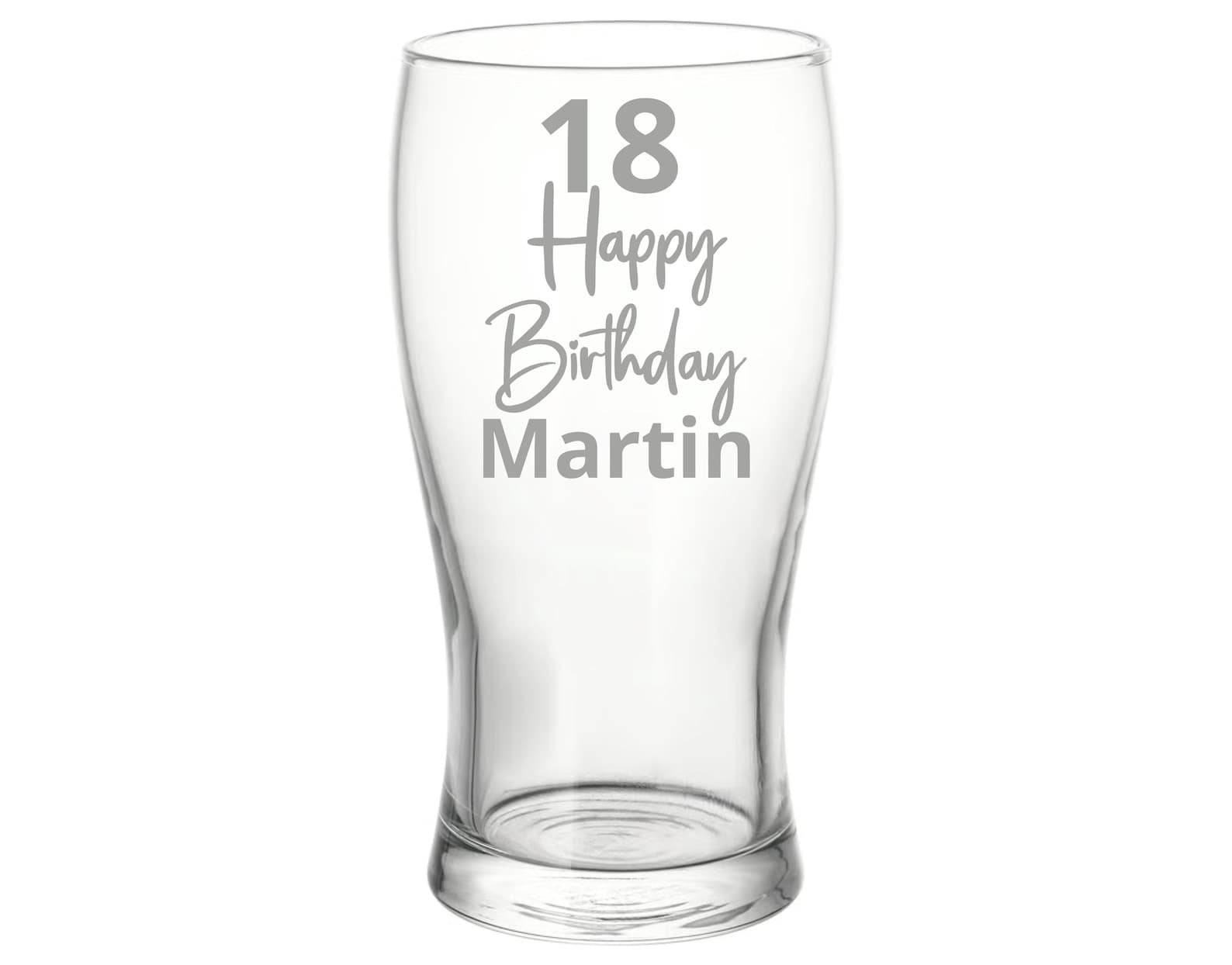 Personalised Beer Glass - Bespoke Full Pint Mug With Custom Etching ...