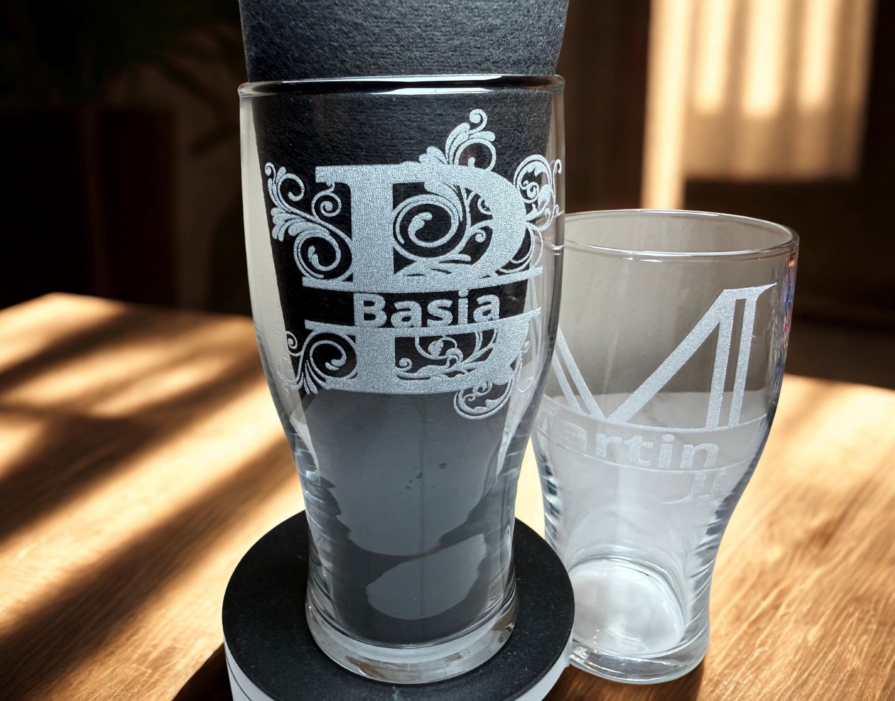 Personalised Beer Glass - Bespoke Full Pint Mug With Custom Etching ...
