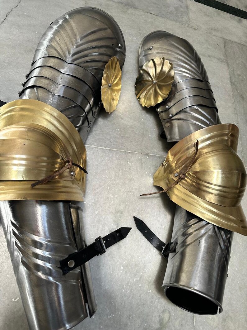 Medieval Forearm Guards for LARP, Cosplay, and Reenactment Steel Arm ...