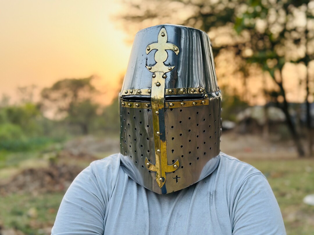 Medieval Knights Templar Helmet-armor Cosplay for Him, Crusader Gift ...