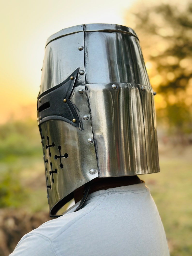 Knights Templar Helmet Authentic Medieval Armor Collectible for Cosplay ...