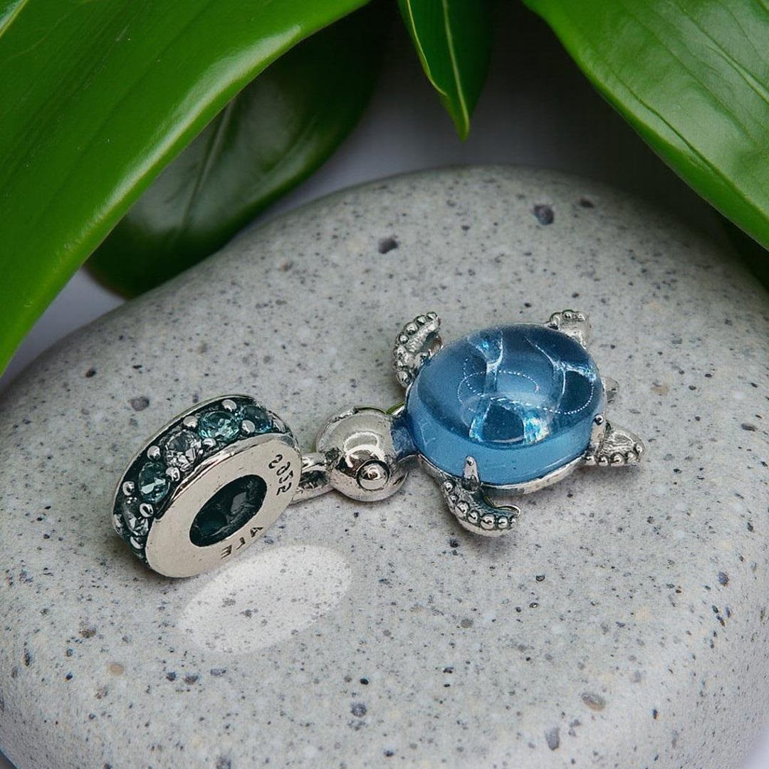 Pandora Turtle Murano Glass Charm, Sea Life Accessory, Ocean Animal ...